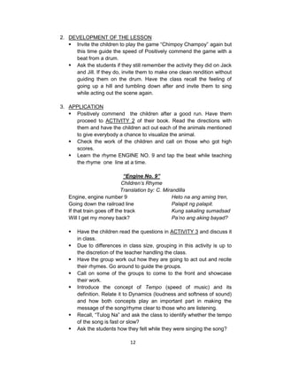 Music gr. 1 teacher's guide (q1&2) | PDF