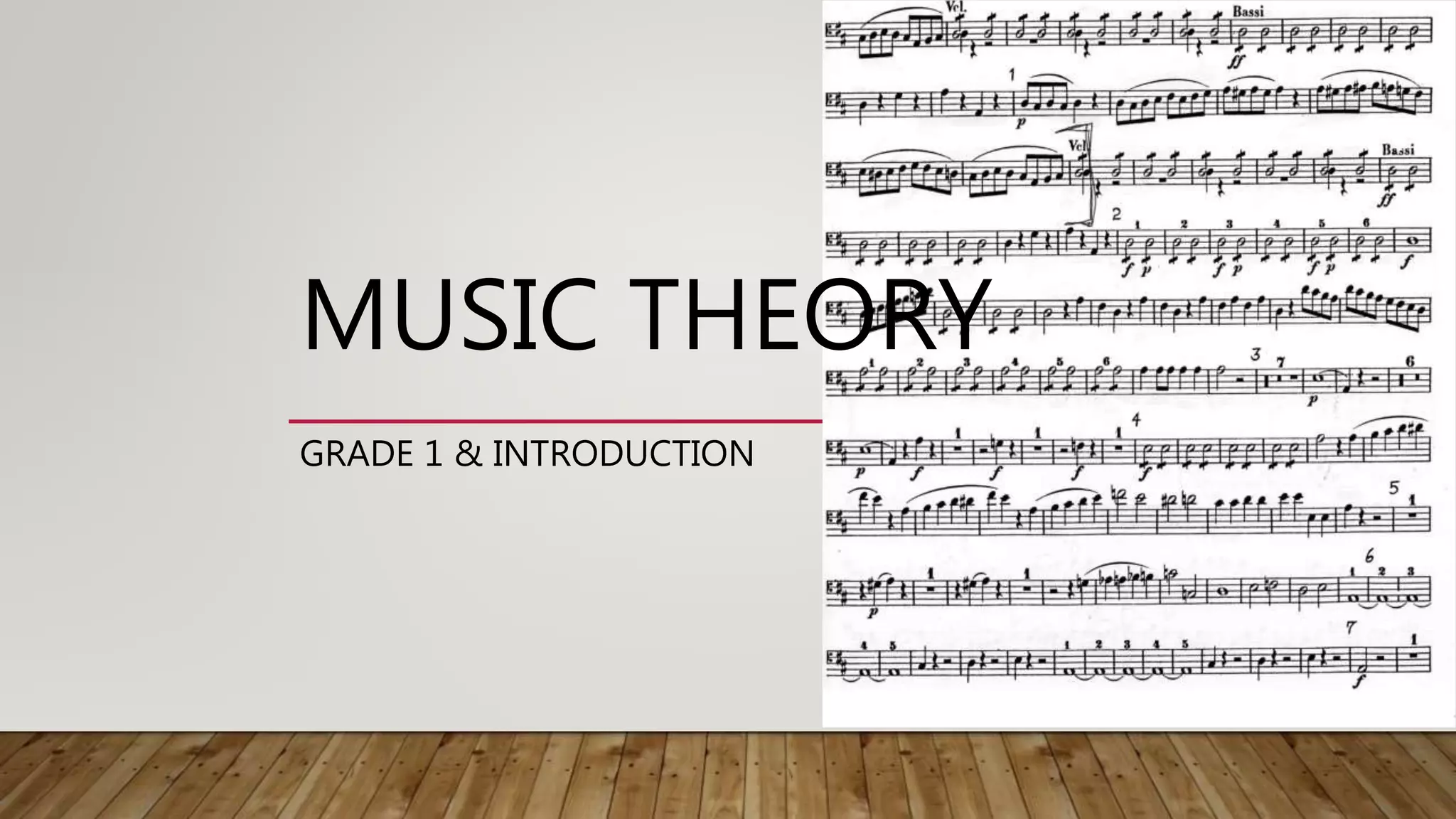 Music Theory: Grade 1 | PPTX
