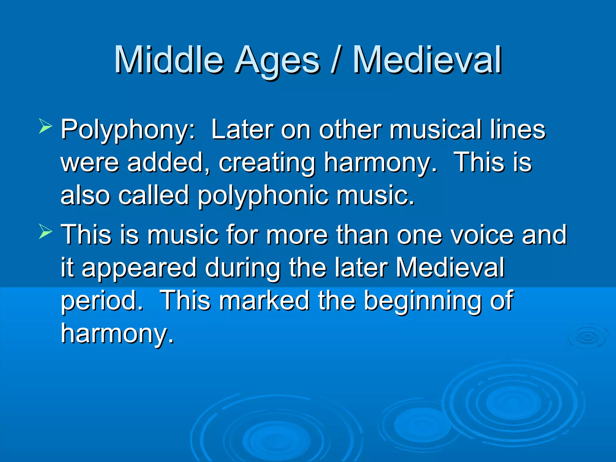 Music history overview | PPT