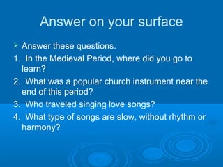 Music history overview | PPT