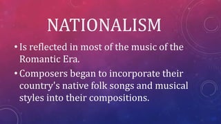 Music of the Romantic Period (Brief History) (1820-1910) For Grade 9 ...