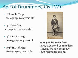 Musicians at war: Infantry Company Drummers, 1775-1865 | PPT