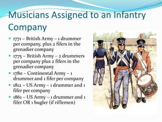 Musicians at war: Infantry Company Drummers, 1775-1865 | PPT