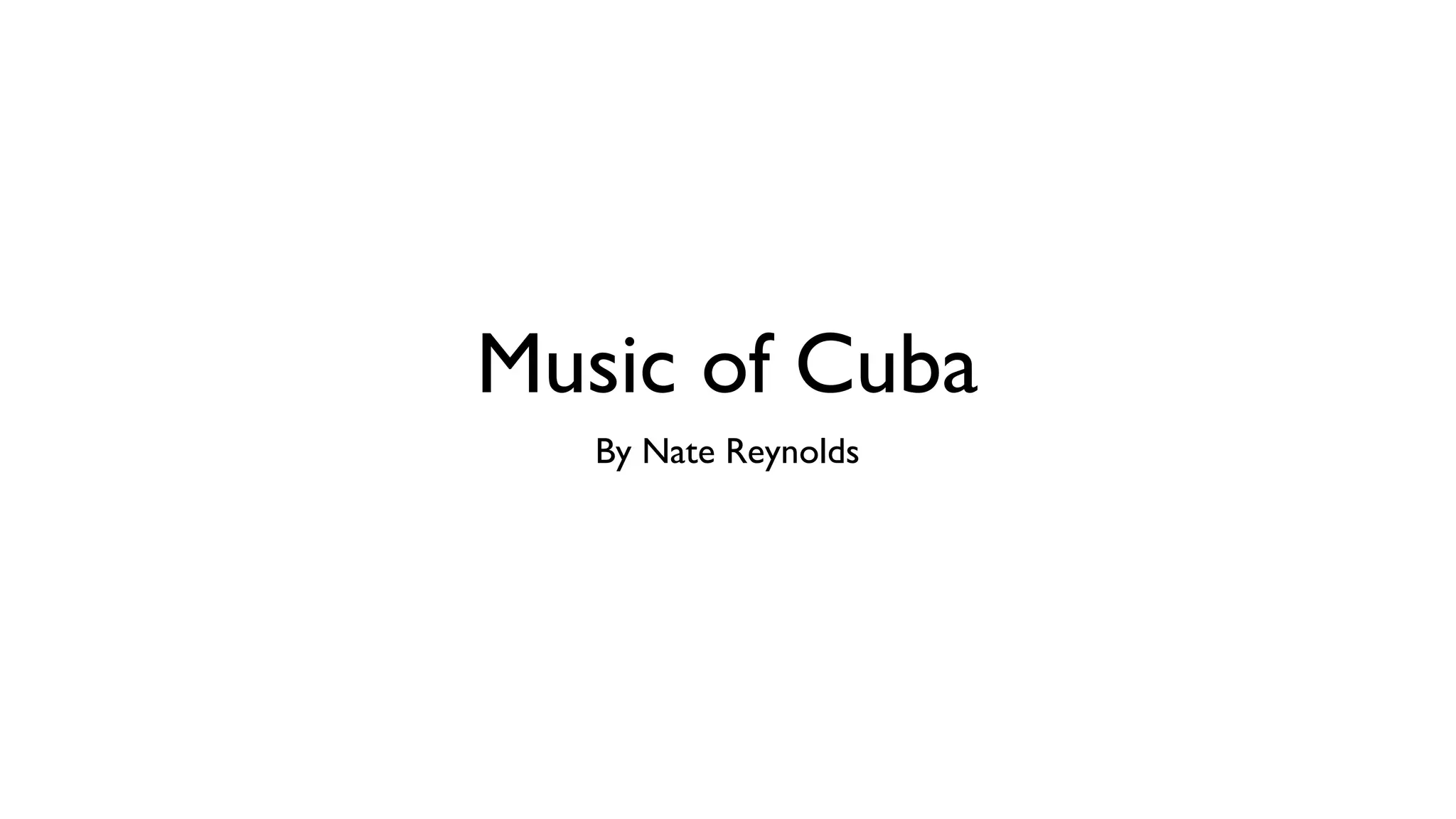 Music in cuba | PPT