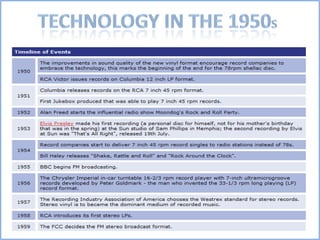 Music industry 1950's to 2000 | PPTX