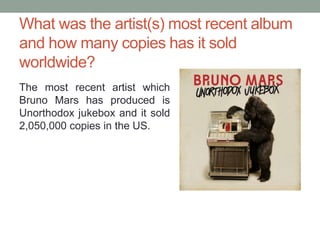 Music Industry Case Study - Bruno Mars | PPTX
