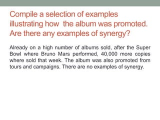 Music Industry Case Study - Bruno Mars | PPTX