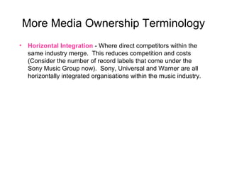 Music industry overview lesson 2013 Part 2 | PPT