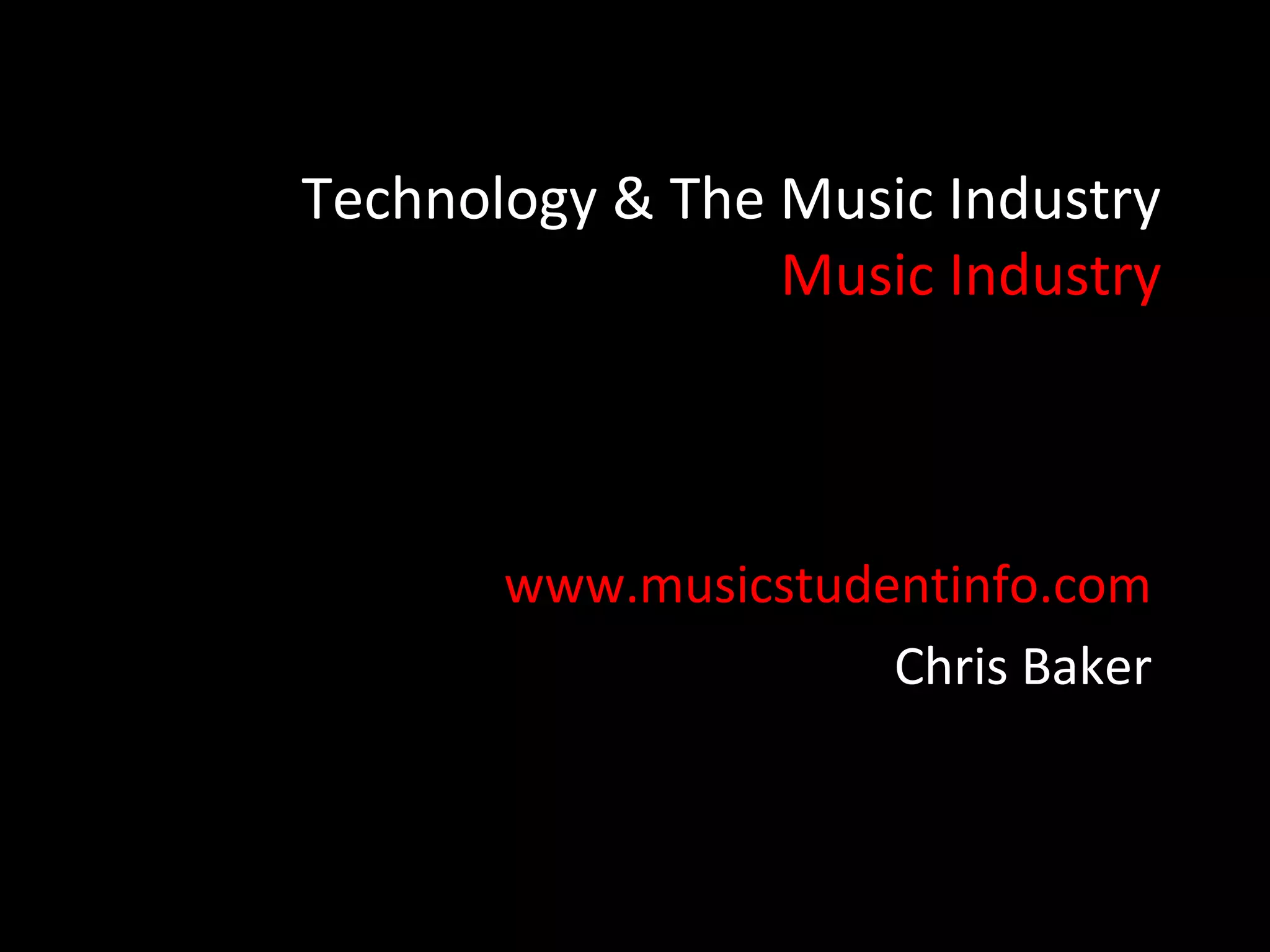 Music Industry & Technology | PPT