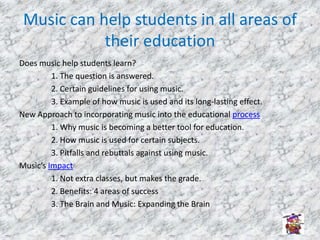 Music in education | PPTX