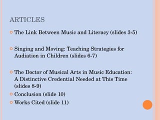 Music In Education Pp | PPT | Children\'s Music | Music