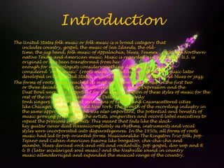 Music in north america | PPTX