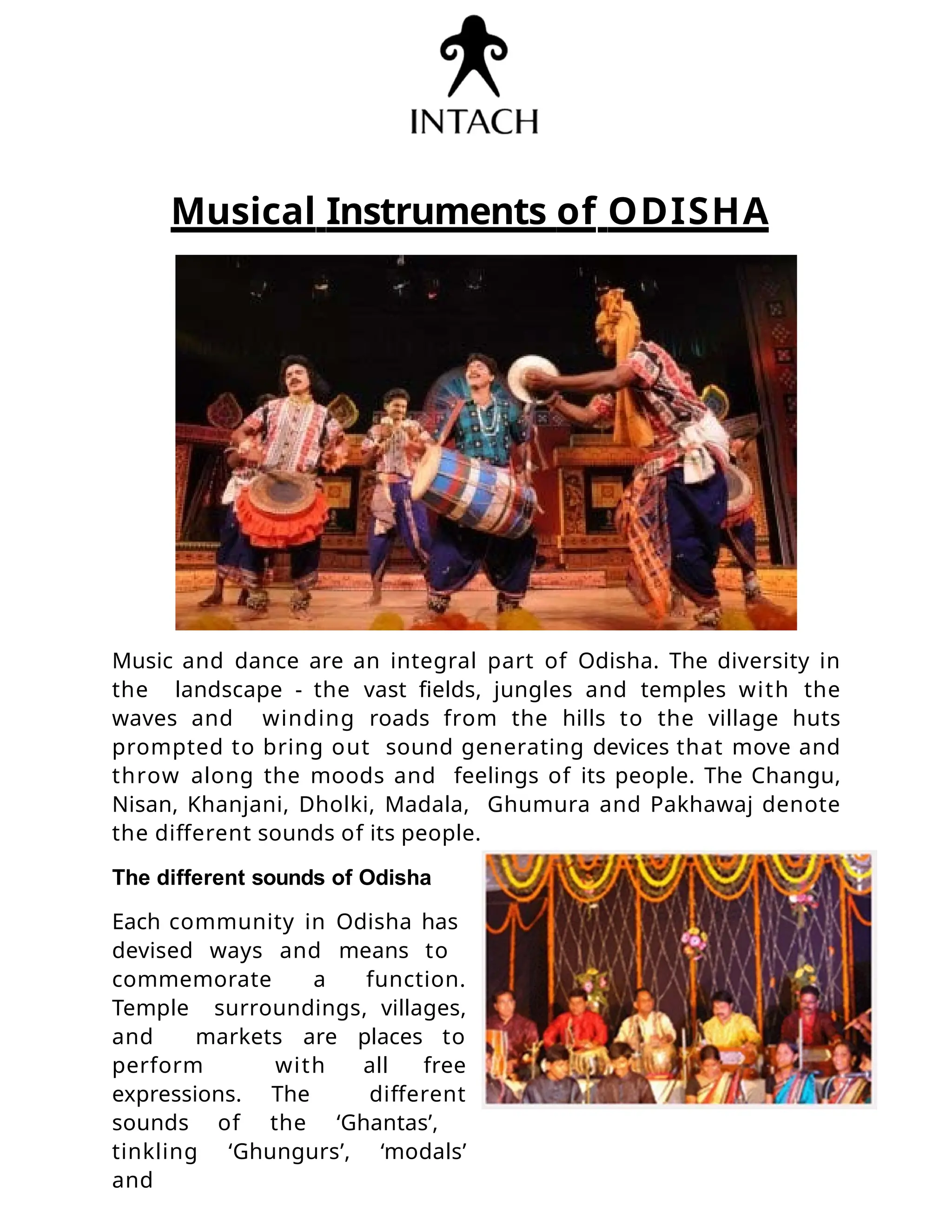 Odissi Dance, Musical Instruments of ODISHA | PPTX