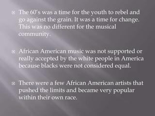 Music in the 1960’s | PPTX