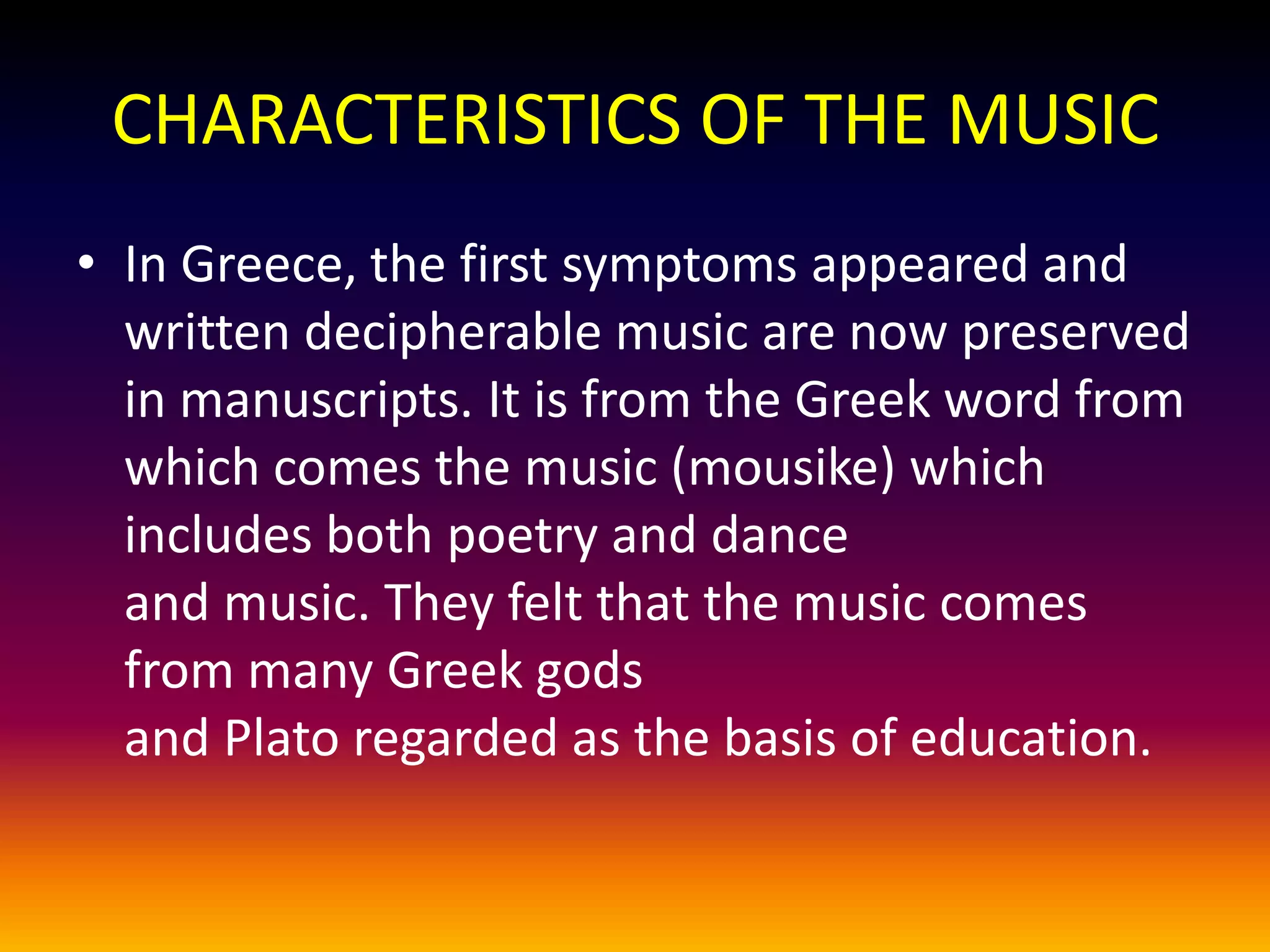 Music in the Ancient Times | PPTX