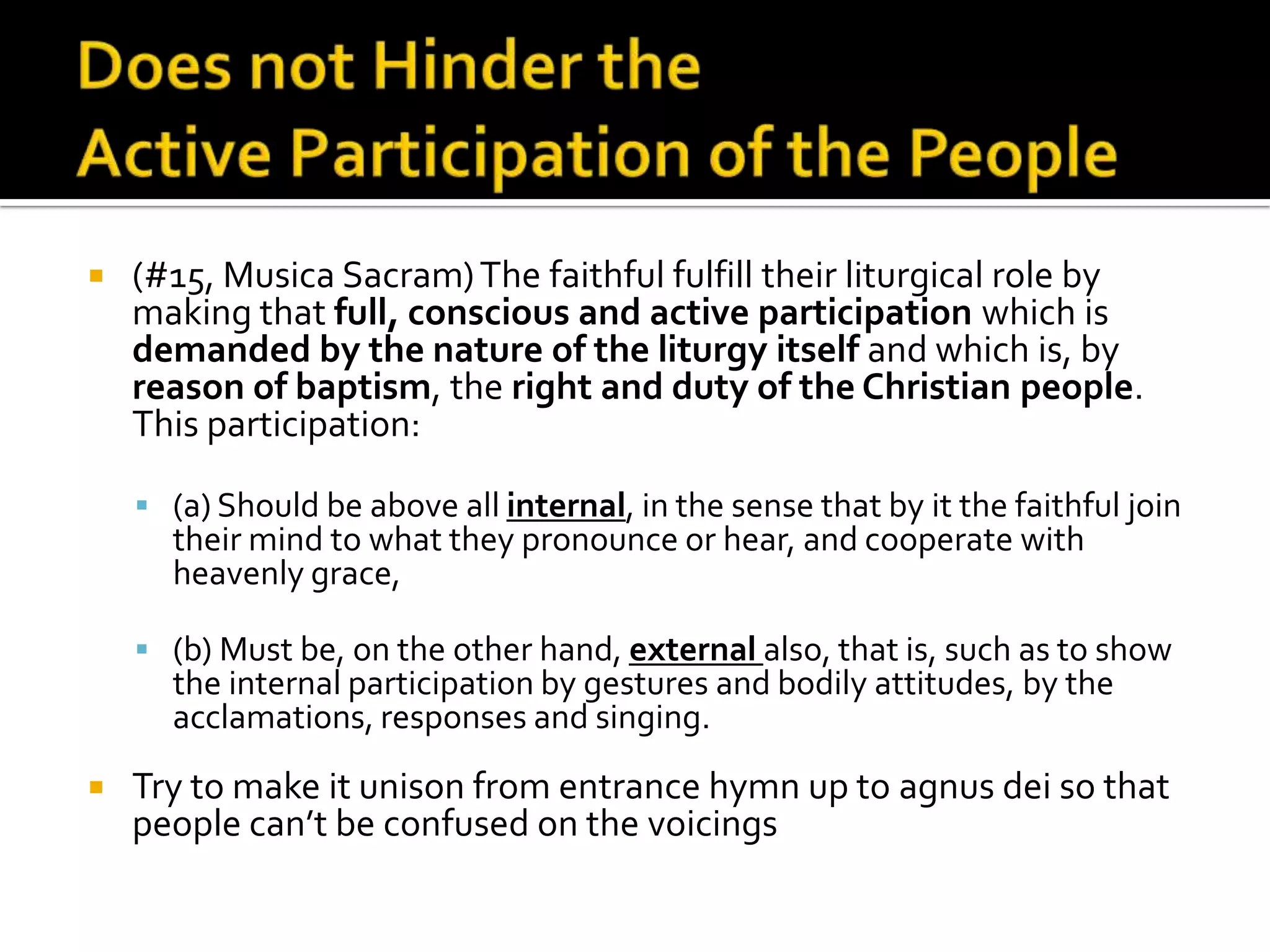 Music in the Liturgy | PPTX