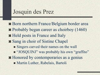 Music in the Renaissance | PPTX