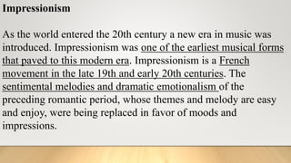 The Music of 20th Century | PPTX