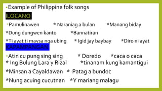 MUSIC LESSON 1 (FOLK SONGS ).pptx