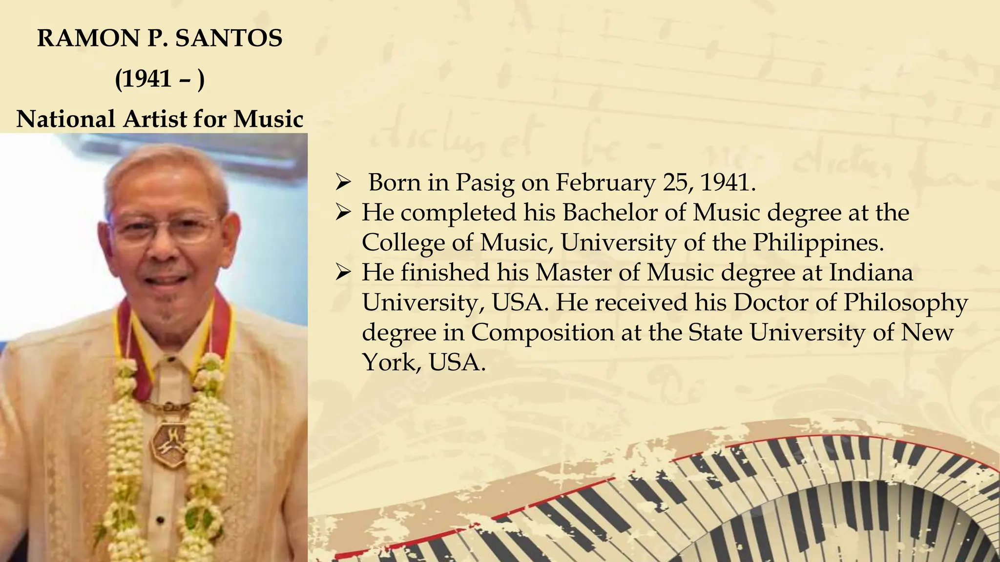 new Filipino musical composers of popular music | PPTX