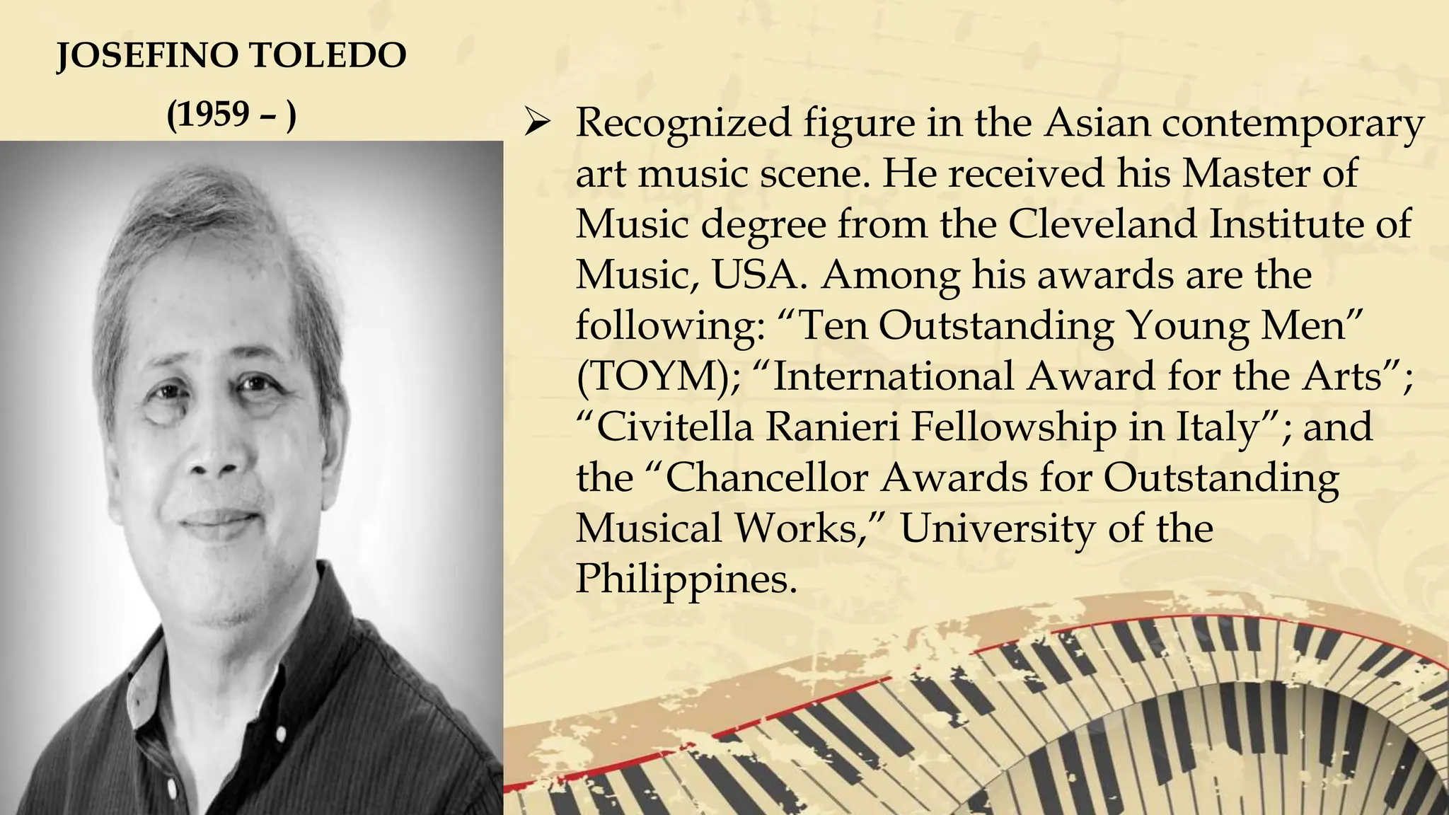 new Filipino musical composers of popular music | PPTX