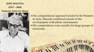 new Filipino musical composers of popular music | PPTX