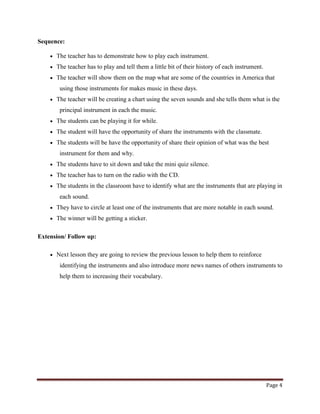 Music lesson plan | PDF