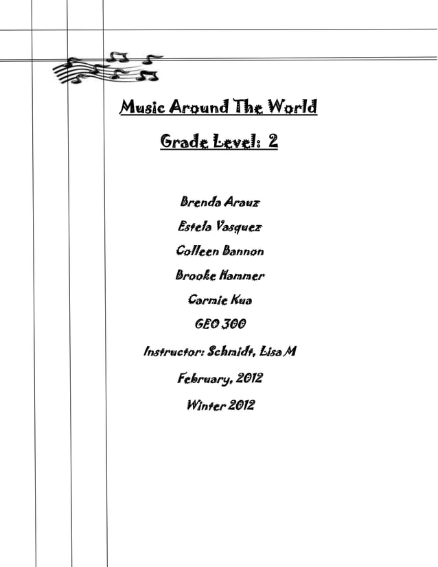 Music lesson plan | PDF