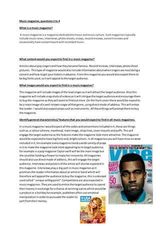 Music magazine | DOCX