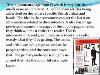 Music magazine analysis | PPTX