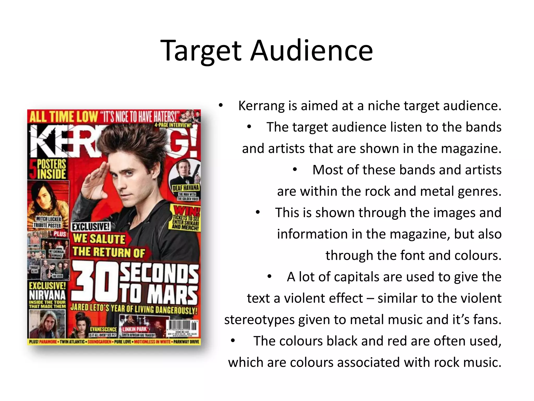 Music Magazine Analysis - Kerrang | PPT