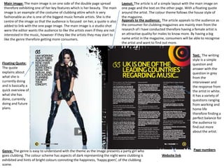 Music magazine anaylsis for double page spread | PPT