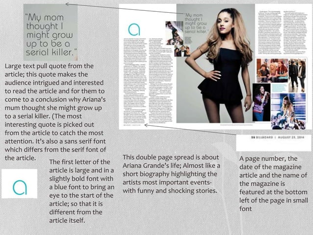 Music magazine article analysis | PPTX