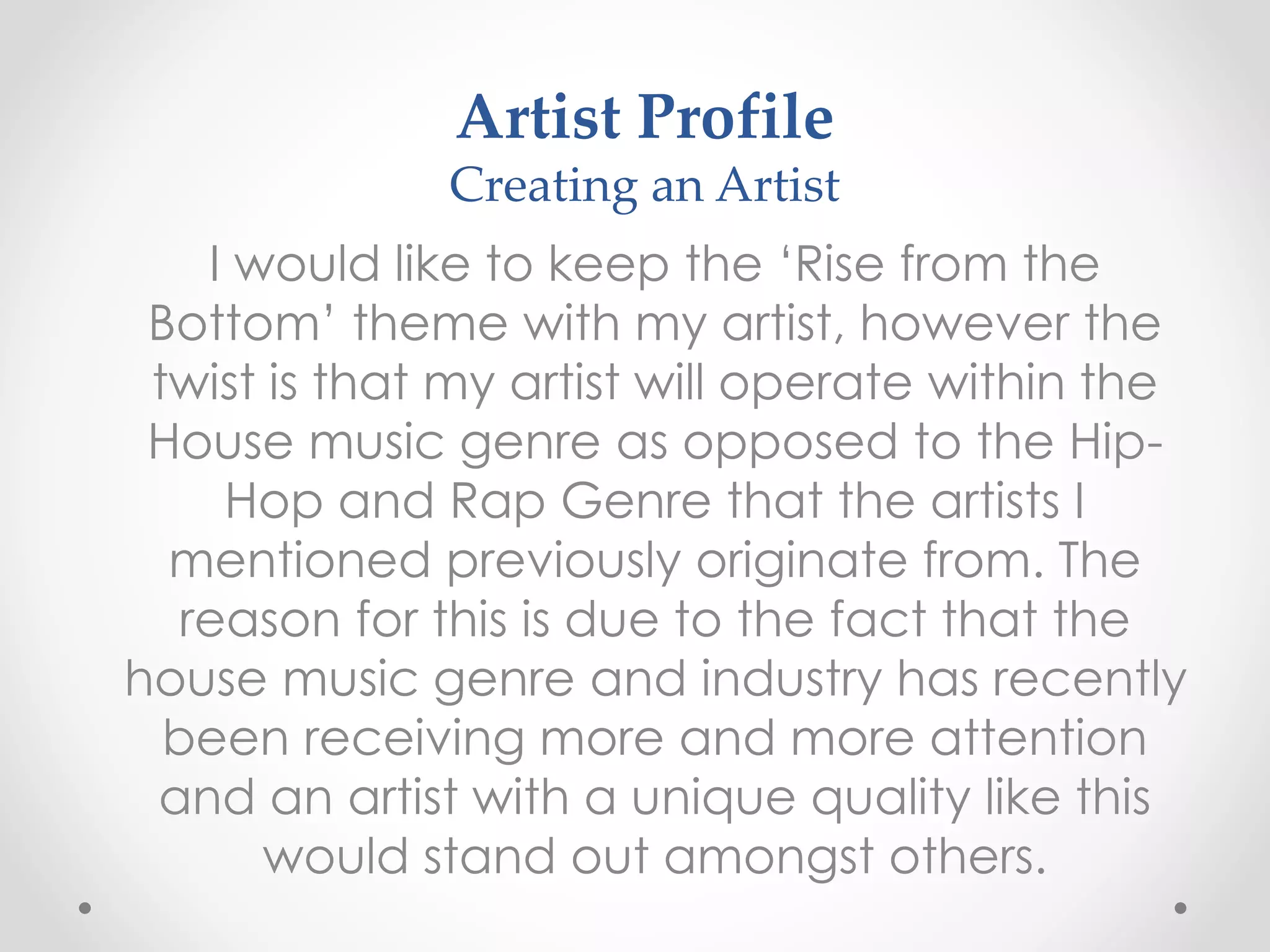Music magazine Artist Profile | PPTX