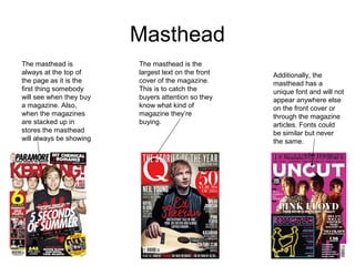 Music magazine codes and conventions | PPT