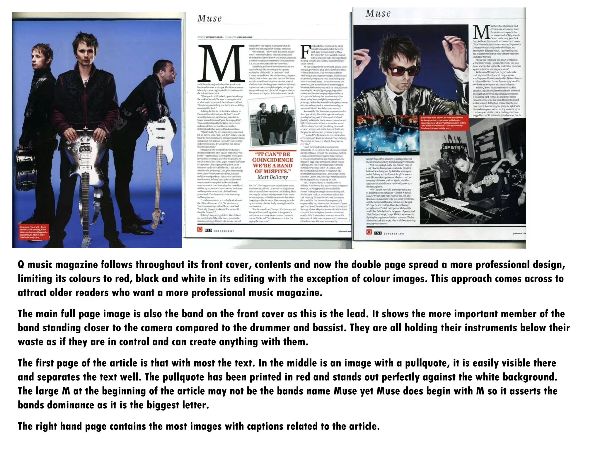 Music Magazine Analysis; Front Cover, Contents & Dps | PPT