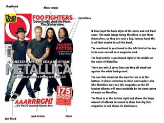 Music Magazine Analysis; Front Cover, Contents & Dps | PPT