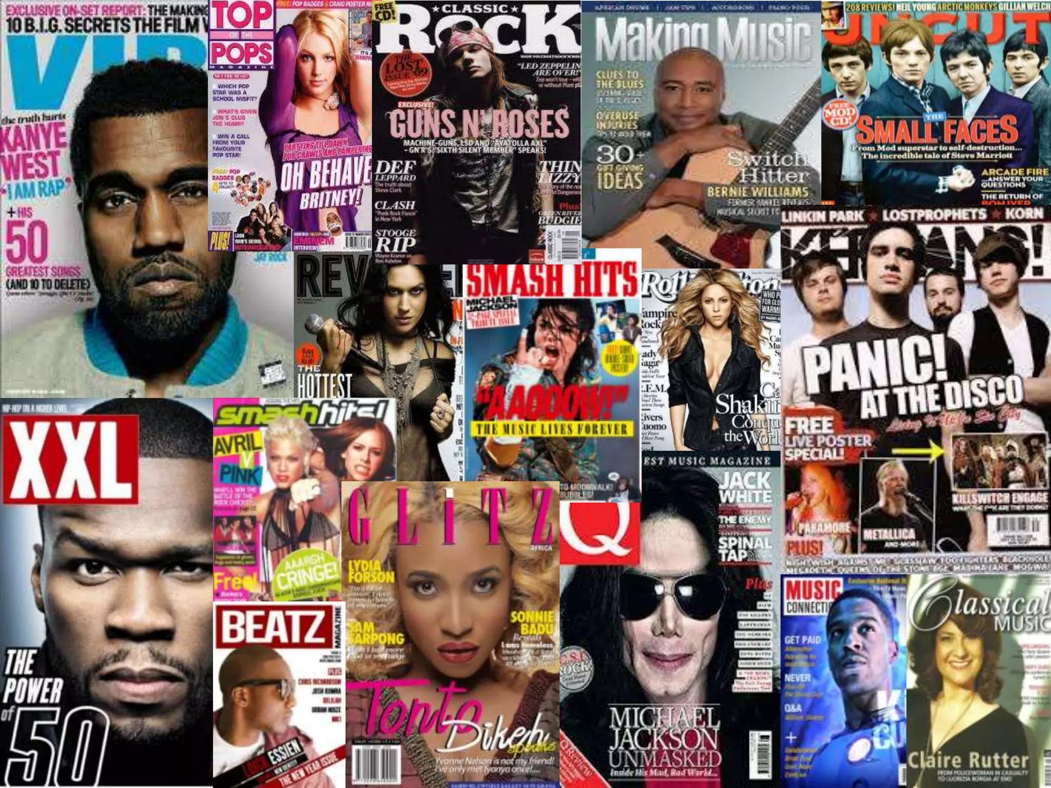 Music magazine collage moodboard | PPTX