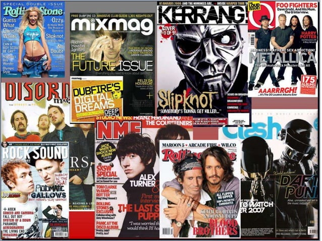 Music magazine collage moodboard | PPTX