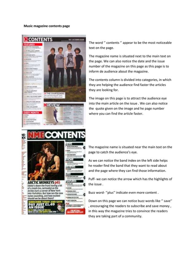 Music magazine contents page | PDF