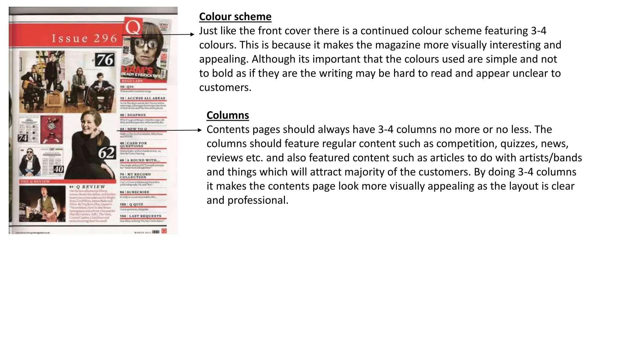 Music magazine contents page | PPTX