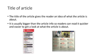 Music magazine contents page codes and conventions | PPT