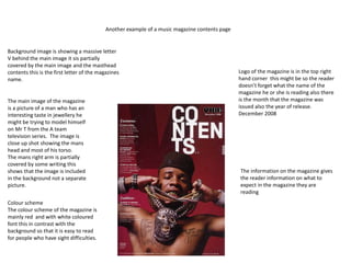 Music magazine contents pages | PPTX | Desktop Publishing | Computer ...
