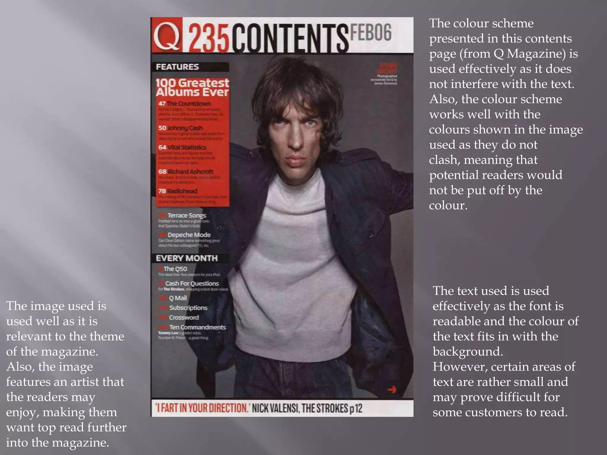 Music magazine contents pages | PPTX