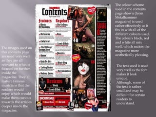 Music magazine contents pages | PPTX