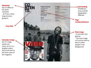 Music magazine research - contents pages | PPT