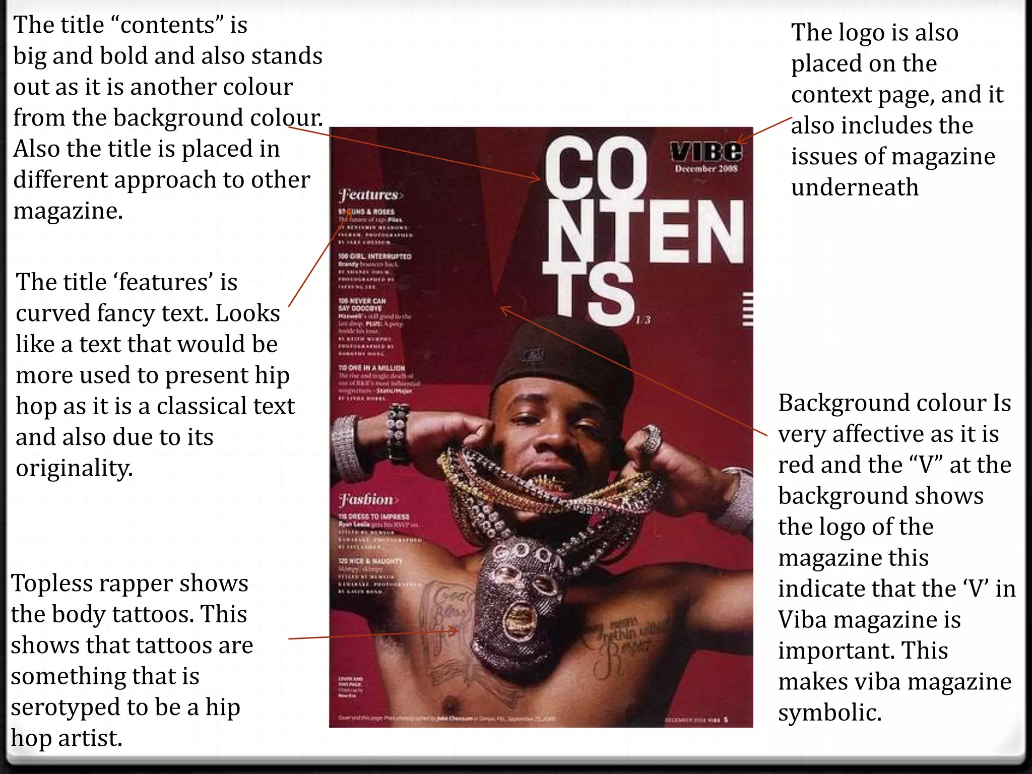 Music magazine context page analysed | PPTX