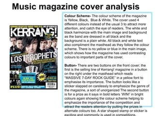 Music Magazine Cover Analysis | PPT