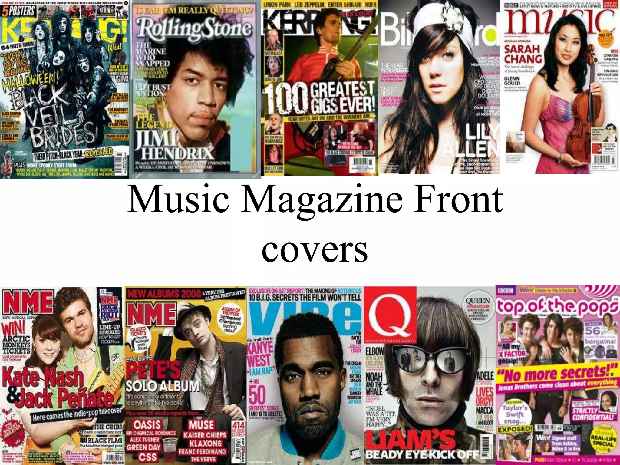 Music magazine front covers | PPT