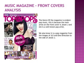 Music Magasine - Front Cover Analysis | PPT